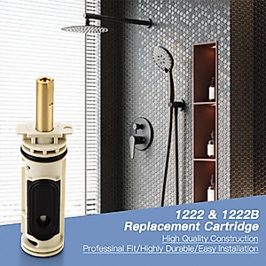 for Moen 1222 One-Handle Posi-Temp Faucet Cartridge Replacement,Compatible with Moen Tub Shower and Shower Only Configurations,Brass and Plastic