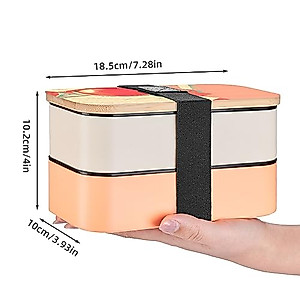 Retro Abstract Shades Adult Lunch Box, Bento Box, With Cutlery Set Of 3, 2 Compartments, Rectangular, Lunch Box For Adults