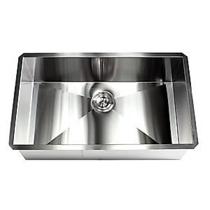 32 Inch Zero Radius Design 16 Gauge Undermount Single Bowl Stainless Steel Kitchen Sink Premium Package