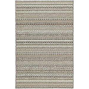 Garland Rug Carnival Stripe 7 ft. x 12 ft. Large Area Rug Random EarthTone