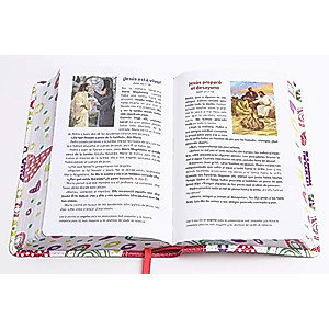 NVI Biblia Luz en mi camino corazones, multicolor símil piel (Spanish Edition)