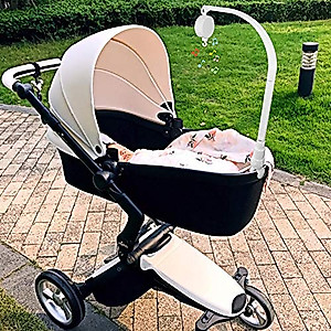 AFUNTA 23 Inch Baby Crib Claw Mobile Bed Bell Holder with Music Box, Adjustable Holder DIY Toy Decoration Hanging Arm Bracket Baby Bed Stent Set Nut Screw