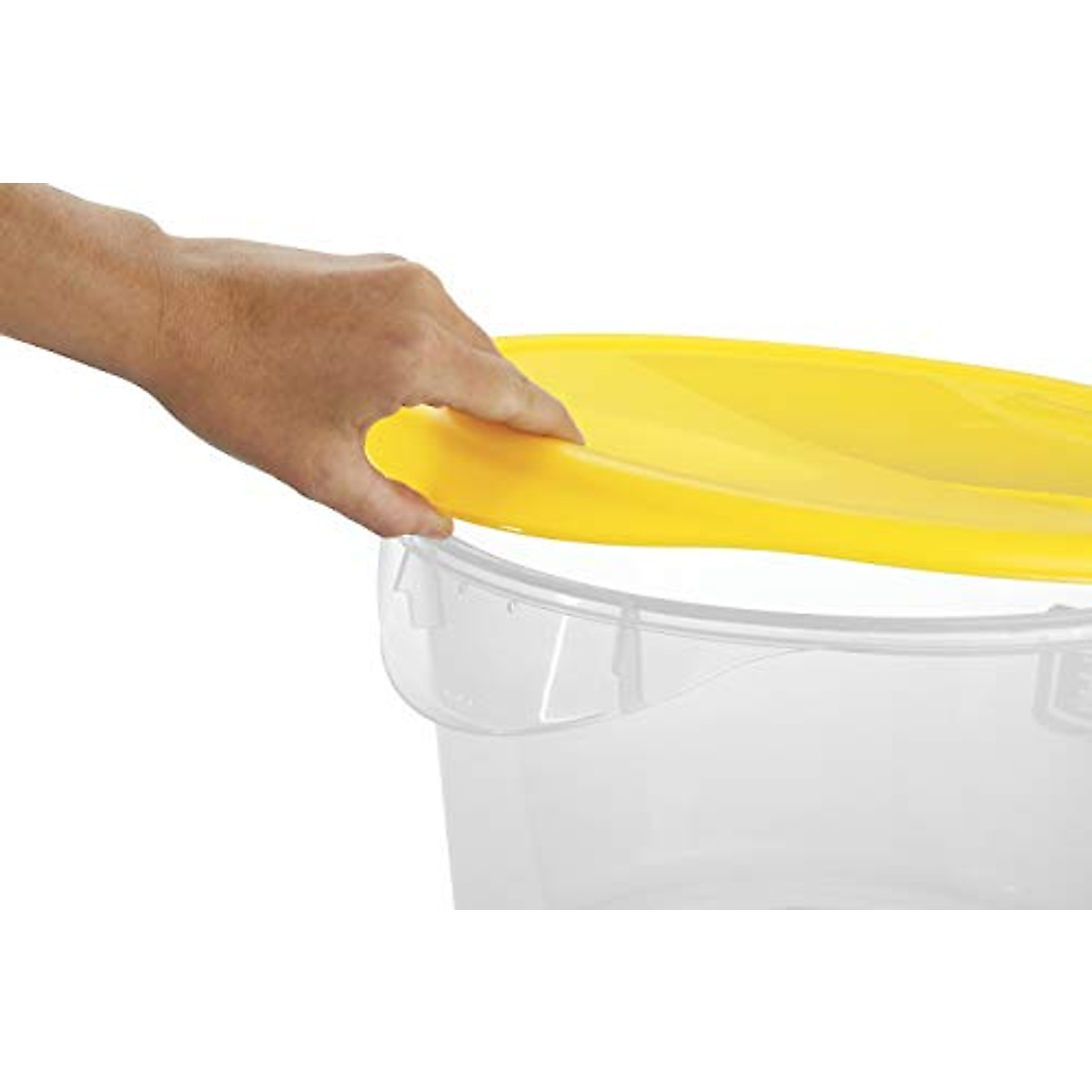 Rubbermaid Commercial Lid (Lid Only)for Round Food Storage Container, Fits 12 Qt. Containers, Yellow (FG573000YEL)