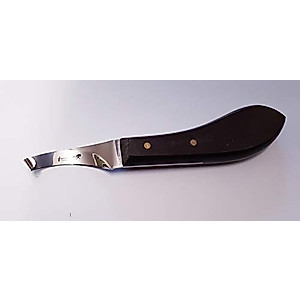 Equinox Pet Supplies Farrier Hoof Knife Offset Curved Blade Bakelite Handle - Razor Edge Cut Blade