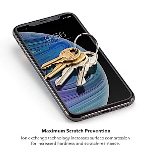 ZAGG InvisibleShield Glass Elite Screen Protector - Made for Apple iPhone 11 Pro Max and Xs Max- Case Friendly Screen - Impact & Scratch Protection (200103914)