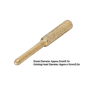 12 Pcs 4.8mm Grinding Head Sharpening Burr Wear Resistant Emery Grinding Stone 3mm Shank for Chainsaw