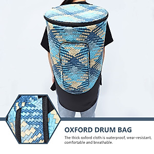 Djembe Drum Bag 12 Inch, Djembe Backpack Padded Gig Bag with Shoulder Strap, Accessories Pocket, Double Layer, Djembe Drum Carrying Case