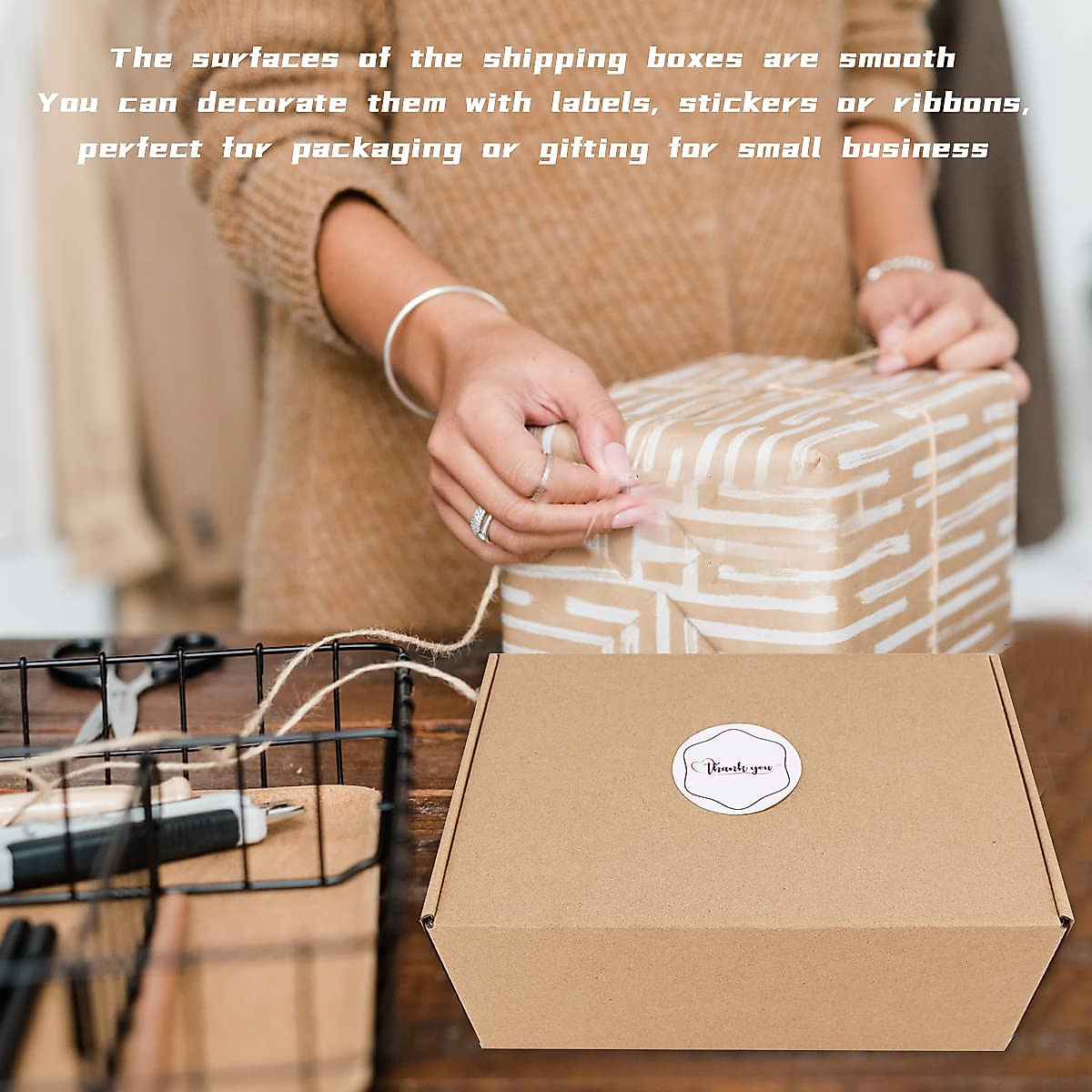 Shipping Boxes,9" x 6" x 4" Which is Anti-Impact Come with Exquisite Sealing Label.Suitable E-Commerce Packaging, Shipping Packaging.