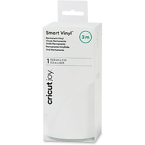 Cricut Smart Permanent Matte Vinyl (5.5in x 120in, White) for Joy machine - matless cutting for shapes up to 4ft, & repeated cuts up to 20ft