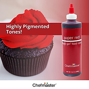 Chefmaster Liqua-Gel Food Color, 10.5-Ounce, Super Red