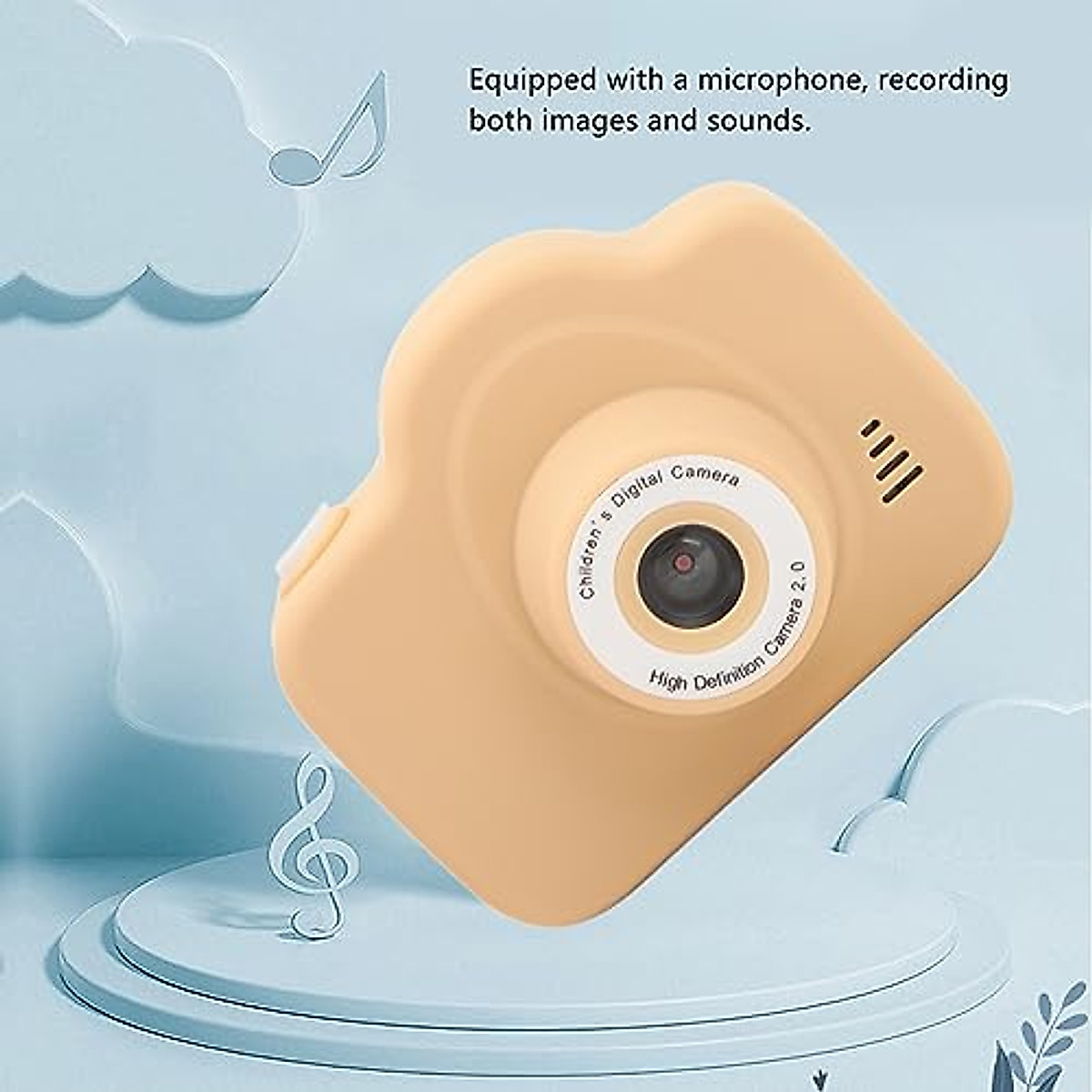 Kids Camera, 40MP 1080P Digital Video Cameras for Kids, Anti Collision Silicone Safe Material, Eye Caring IPS Screen, Funny Photo Modes, Toddler Camera Kids Selfie Camera (Yellow)