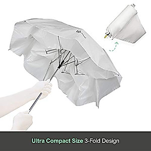 LimoStudio 33" 3-Fold Ultra Compact Professional Photography Photo Video Studio Lighting Flash Translucent White Soft Umbrella for Photo Portrait Studio Shooting Daylight, AGG3098