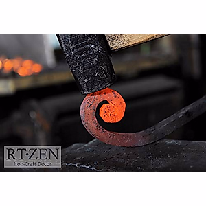 Fancy Paper Towel Holder Stand | Black Stylish Wrought Iron | Classic Decorative Countertop Authentic Rod Metal Hand Forged Stand Up Holder | Handmade Crafted by RTZEN-Décor