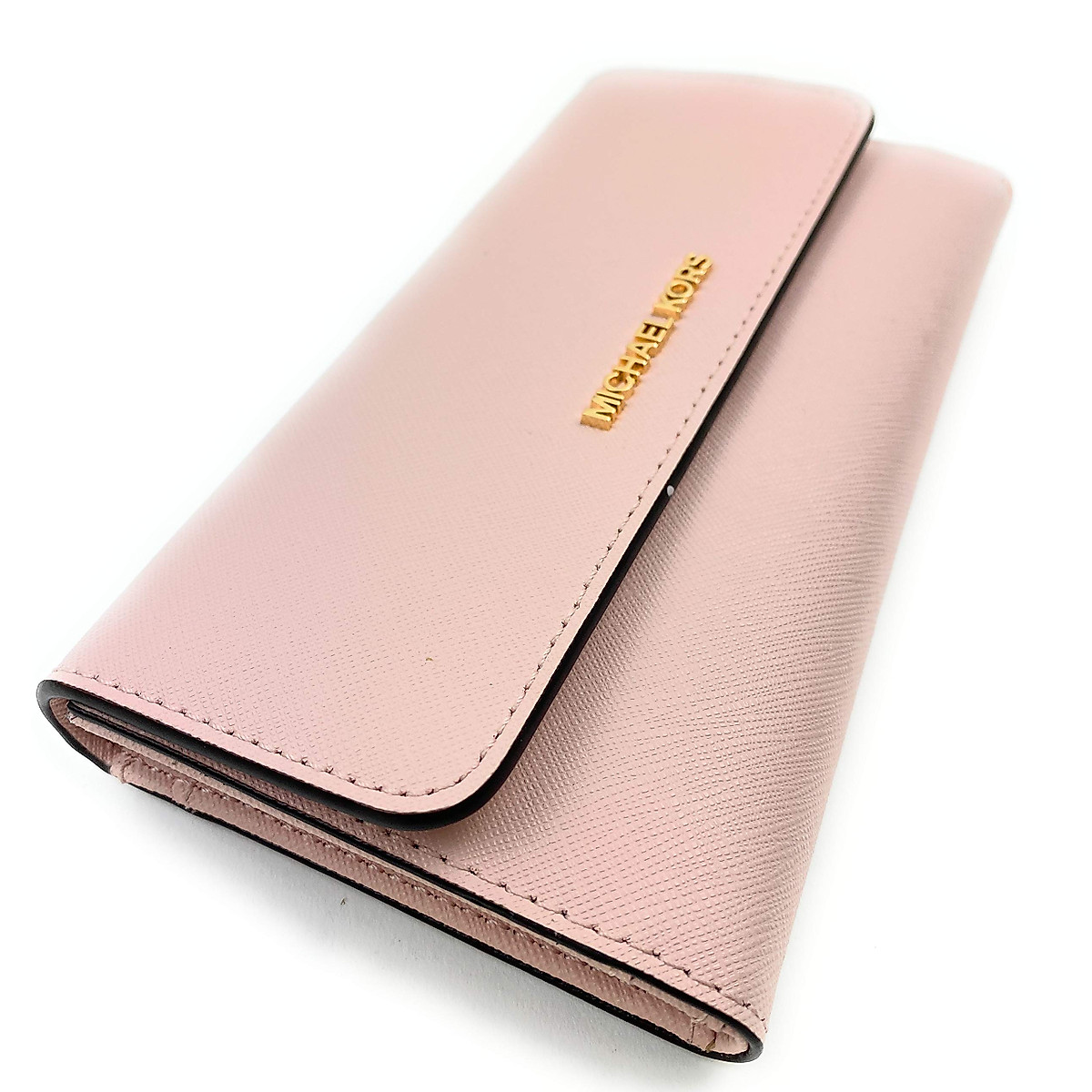 Michael Kors Women's Jet Set Travel Large Trifold Wallet (Powder Blush)