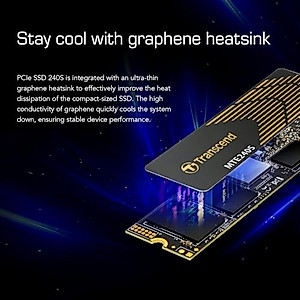 Transcend 500GB NVMe PCIe Gen4 x4 MTE240S M.2 SSD Solid State Drive TS500GMTE240S