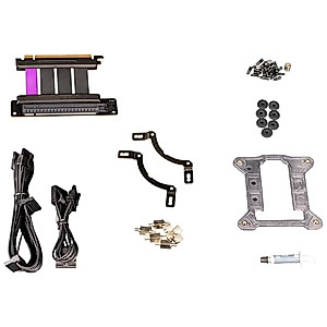 Cooler Master NR200P MAX Mini-ITX Case with 280mm AIO, 850W SFX PSU, Vertical GPU Mount, PCIe Gen4 Riser, Glass or Vented Panel