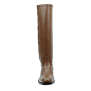 Hispar Women Ladies Spirit Polo Players Boots Tall Knee High Leather Equestrian - Tan 9 Plus Calf