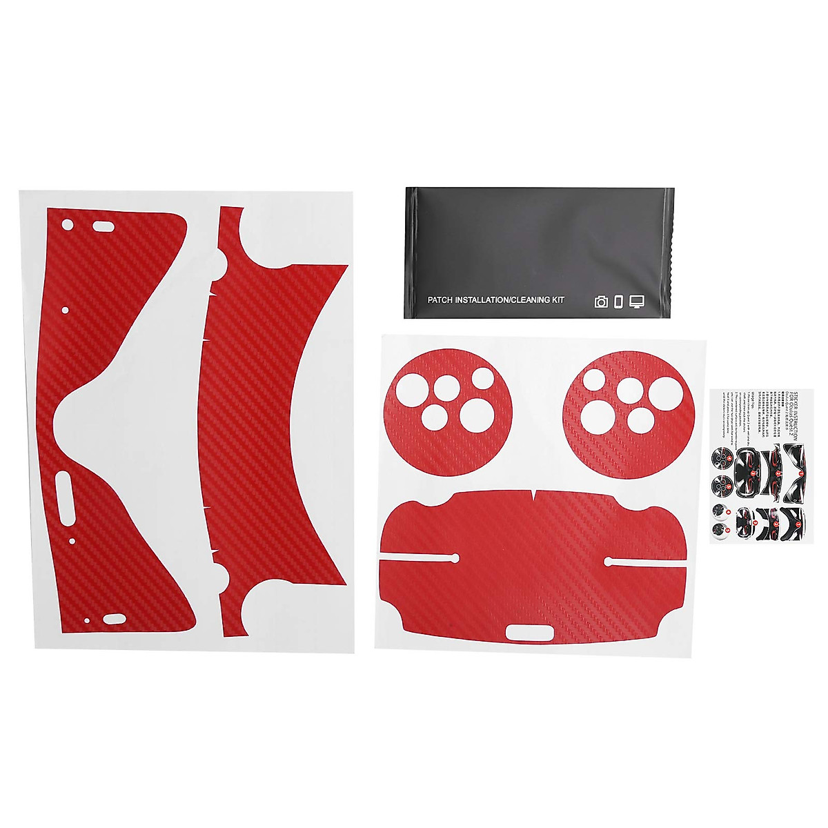 070 VR Headset and Controller Skin, Protective Decal Stickers PVC Skin Cover for Oculus Quest 2, Virtual Reality Gaming Accessories(Red)