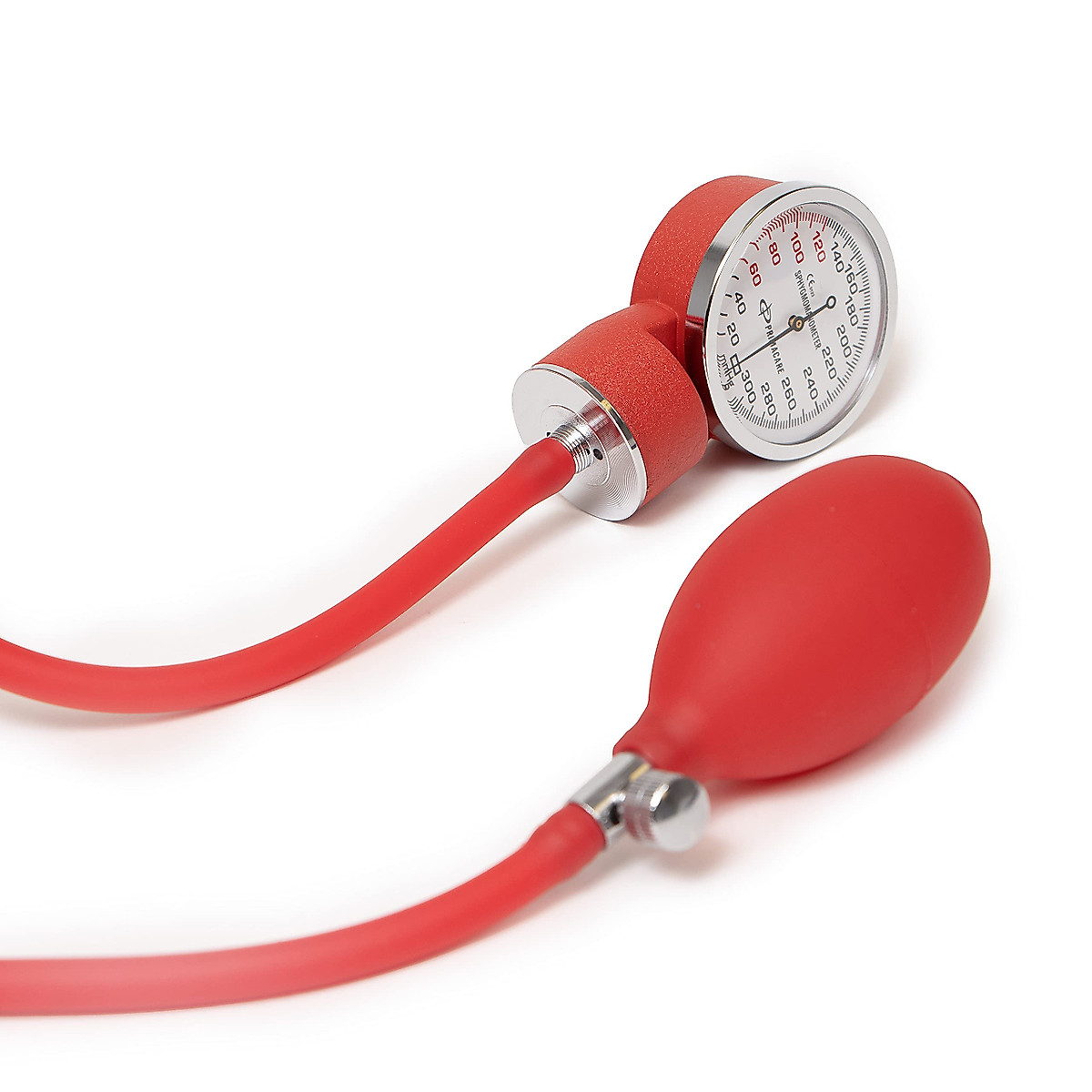 Primacare DS-9181-RD Professional Aneroid Sphygmomanometer and Sprague Rappaport Stethoscope, Manual Blood Pressure Kit with Cuff and Carrying Case, Red