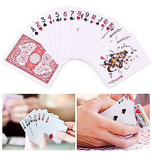 LotFancy Playing Cards, 2 Pack, Decks of Cards, Poker Size Standard Index, for Blackjack, Euchre, Canasta Card Game, Casino Grade Poker Cards, Blue and Red