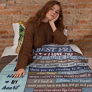 Mubpean Gifts for Best Friends Women Blanket 60"x50", Friendship Gifts for Women Friends, Gifts for Friends Female, Birthday Gifts for Women Friendship,Best Friend Birthday Gift for Sister Mothers Day