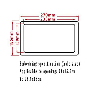 DJFKDYHPE Recessed Countertop Flap Lid, Trash Bin Balance Cover 304 Stainless Steel Built-in Stainless Steel Trash Grommet Waste Chute Cover -Black(Black)