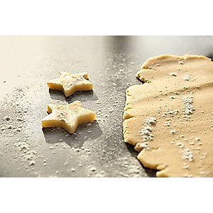 Mepple Rolling Pin with Thickness Rings for Fondant, Pizza, Pie Crust, Cookie, Pastry, Roller Rod for Dough Thickness, Adjustable Rolling Pin for Baking, Wood Rolling Pin 13.6" with 4 Thickness Rings