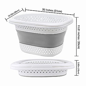 Iloote Foldable Laundry Basket Plastic Pop Up Storage Container 60L