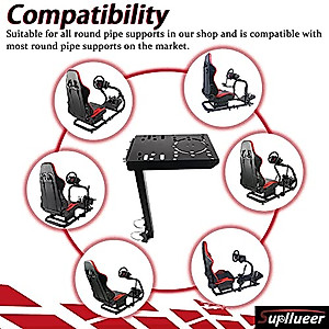 Supllueer Racing Simulator Stand Joystick Mount Accessory for Logitech G27 G29 G920 Pro Thrustmaster Saitek with Bolts 1 Plates, Excludes Gaming Equipment, only for some Wheel Holders