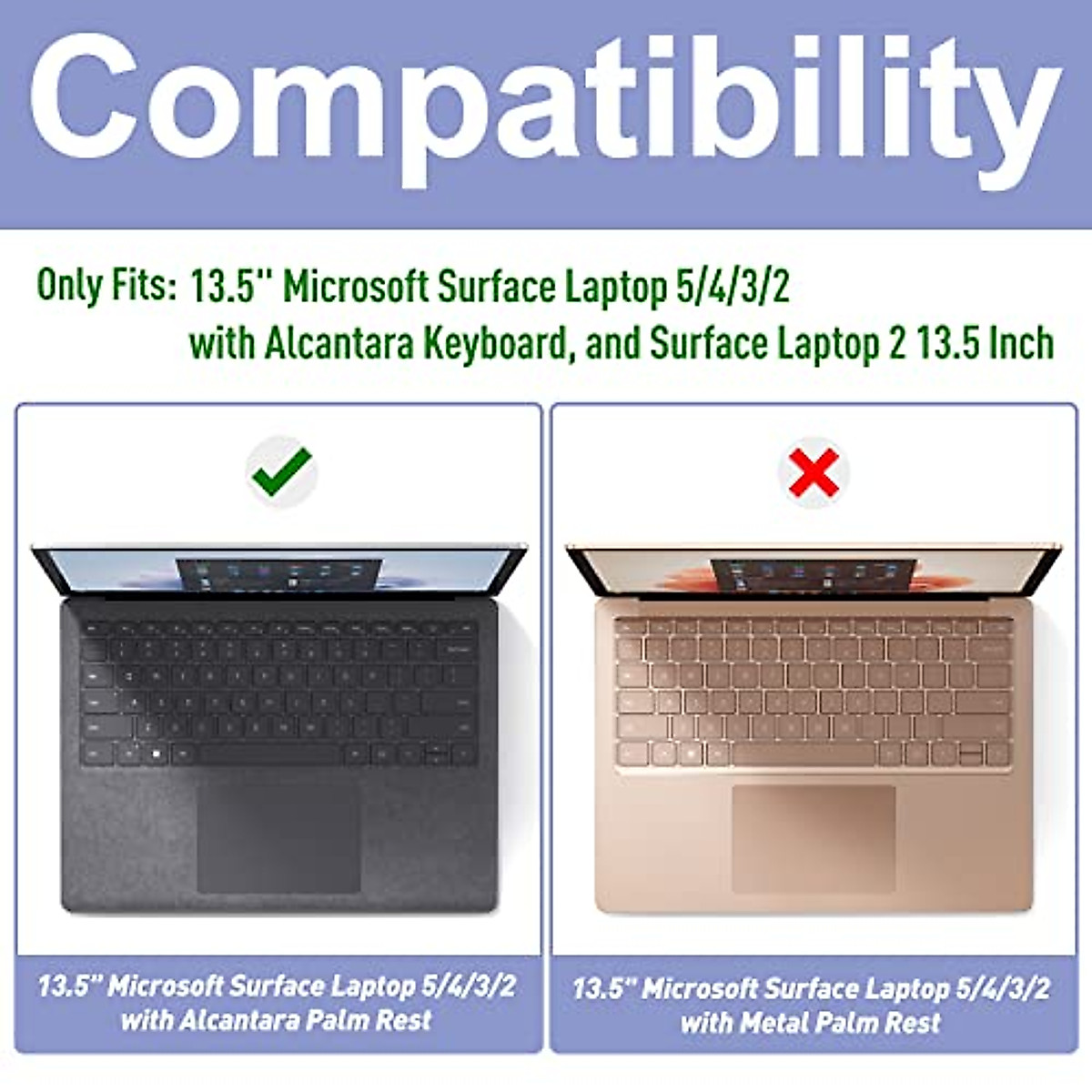 ProCase Protective Case for 13.5" Microsoft Surface Laptop 5/4/3/2 with Alcantara Palm Rest, Heavy Duty Slim Hard Shell Cover with Foldable Kickstands -Grey