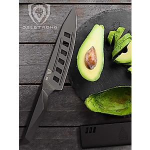 Dalstrong Vegetable Chef Knife - 7 inch - Shadow Black Series - Black Titanium Nitride Coated - Razor Sharp - High Carbon 7CR17MOV-X Steel - Sheath - NSF Certified