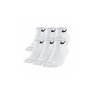 Nike Unisex Performance Cushion Low Rise Socks with Bag, White/Black, Size Large