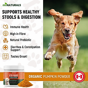 Pumpkin Powder for Dogs Organic 9 oz (255g) Premium Fibre - Canine Stool & Digestive Support - No Diarrhea or Scoots! by miNATURALS