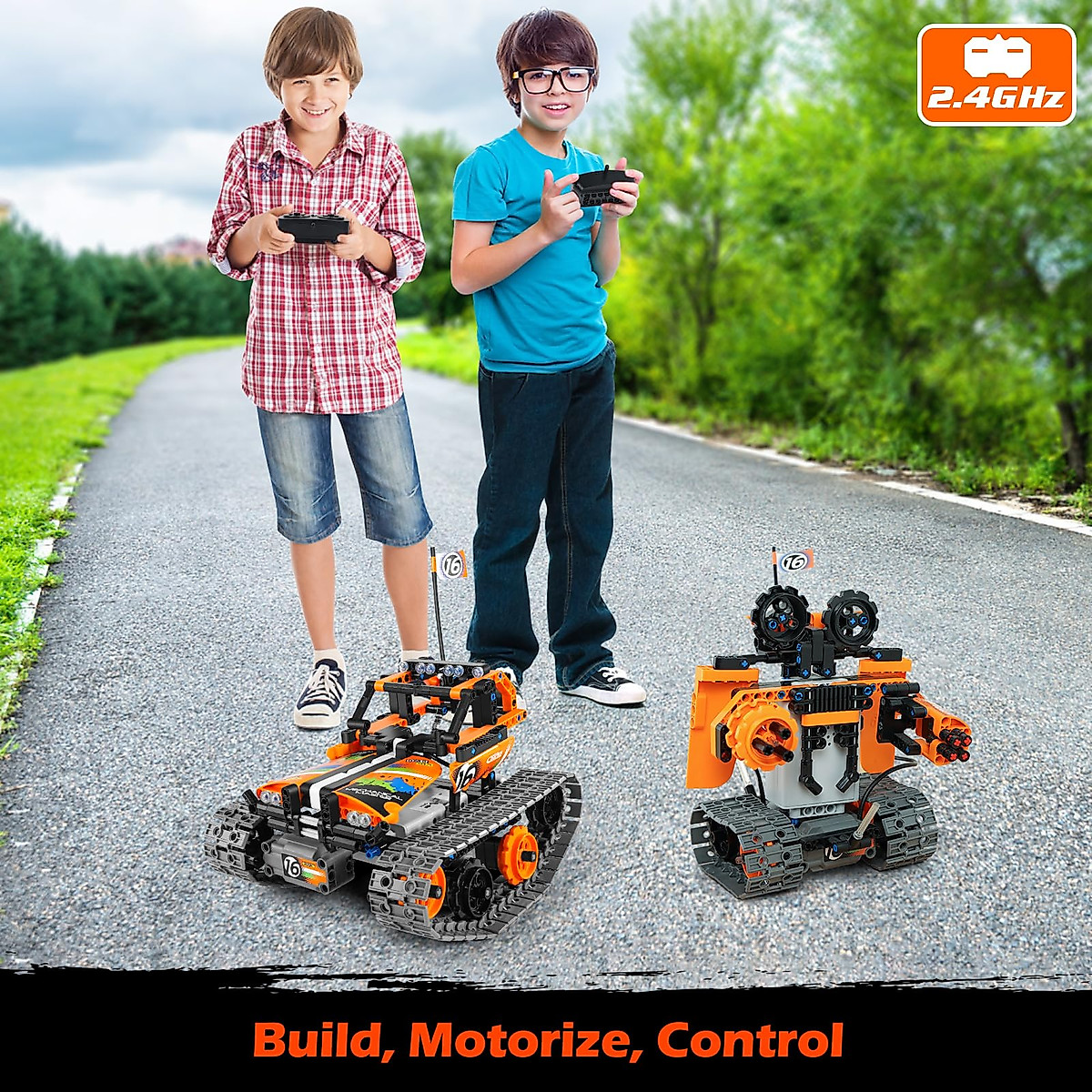 IQBOX Building Toys STEM Robot Kit for Kids Ages 8-12, Remote Control Erector Sets Engineering Robotics Kits, Educational Birthday for Boys & Girls 5-7 9 10 11 13 14+ Year Old