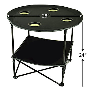 ATSENA FT-Black Camping Table, One Size