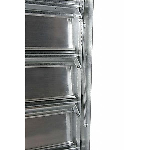 Fan Shutter,24 in,Mill Finish Aluminum
