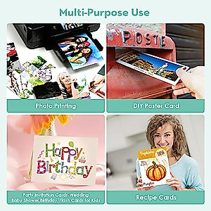 5X7 Metallic White Shimmer Card Stock Printer Paper 100lb 50 Pack Blank Pearlescent Index Cards Flat 300gsm for Invitations, Postcard,Photo Paper,Card Making