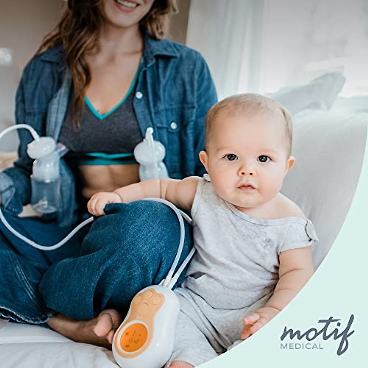 Motif Medical, Duo, Portable Double Electric Breast Pump, Easy, On-The-Go Pumping, Ideal for Travel Moms