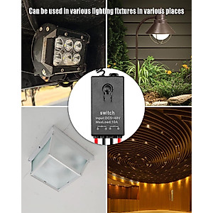 Mini Remote Control Light Switch, 5V/12V/48V Relay Switch, Wireless Remote Switch with 328FT Long Range for LED Lights Household Appliances Garage Door Water Pump Fans