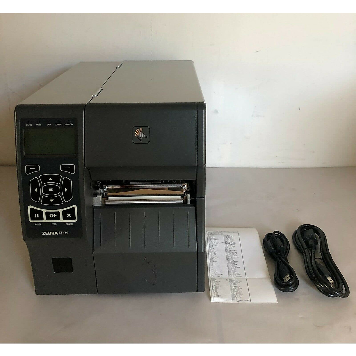 #GD3 Zebra ZT410 ZT41042-T010000Z Ethernet Bluetooth USB Printer W/Print, Cables