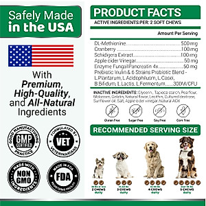 YUMA'S Dog Urine Neutralizer for Lawn - 170 Chews - Advanced Grass Green Savers for Dog Urine - Dog Pee Grass Neutralizer Supplement - Green Lawn Treats for Dogs with Probiotics and Digestive Enzymes