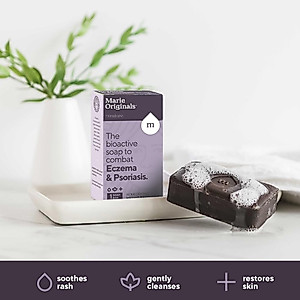 Marie Originals Eczema Face Soap Body Wash Bar – All Natural Psoriasis, Dermatitis Treatment for Dry Itchy Flaky Skin Relief – Gentle Detoxifying, Healing, Anti-Itch, Cleansing Skincare (Pack of 1)