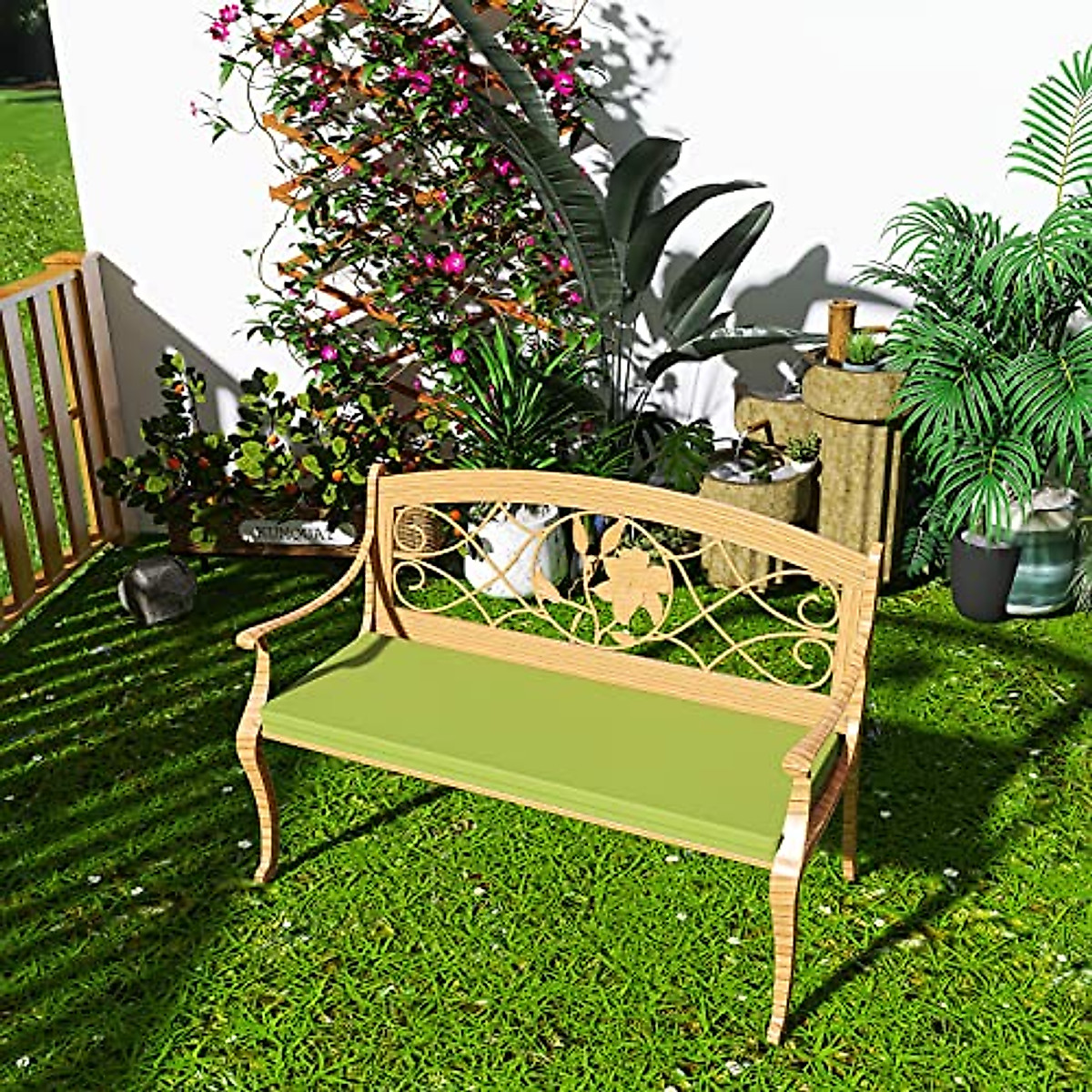 ROFIELTY Bench Cushion 30 inch, Bench Cushion for Indoor/Outdoor use Outdoor Swing Cushions, Waterproof and Durable Resistant Furniture Patio Cushion. (Green, 30×14×2.5)