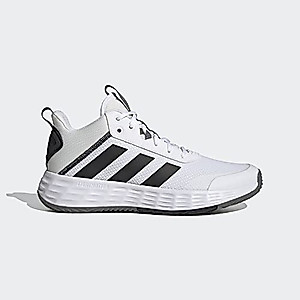adidas Men's Own The Game 2.0 Basketball Shoe, White/Black/Grey, 9