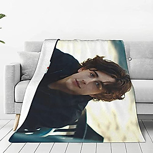 hununtk Timothee Chalamet Blanket Microfiber Fleece Flanel Throw Warm Plush Blanket for Bed Couch Sofa Home Decoration 40"x30" inch