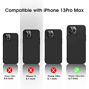 X-level Compatible iPhone 13 Pro max Case Slim Fit Ultra-Thin [Guardian Series] Soft TPU Matte Finish Coating Phone Cases Lightweight Back Cover Grip for iPhone 13 Pro max 6.7" (2021)-Black
