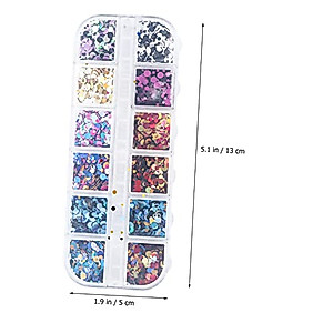 FOMIYES Acrylic Nail Set Bling Decor Kit De Manicura Glitter Flakes Nail Art Sequins Nail Shining Pieces Nail Art Accessory Nail Decoration Nail Flakes Confetti Nail Polish Decorate Flash