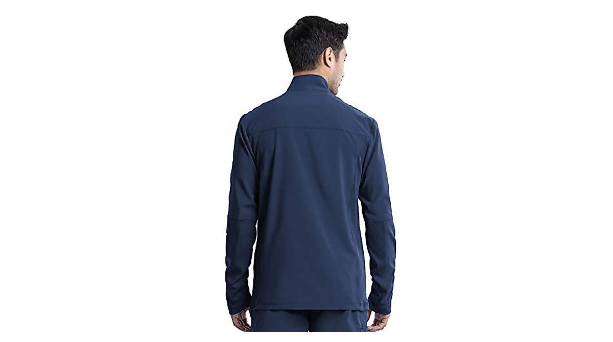 Cherokee Infinity Men Scrubs Jacket Navy Zip Front & Pockets