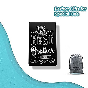Brother Gifts Christmas Birthday Gifts for Brother Engraved Wallet Card for Brother Fathers Day Thanksgiving Day Gifts Brother Gifts from Sister Brother