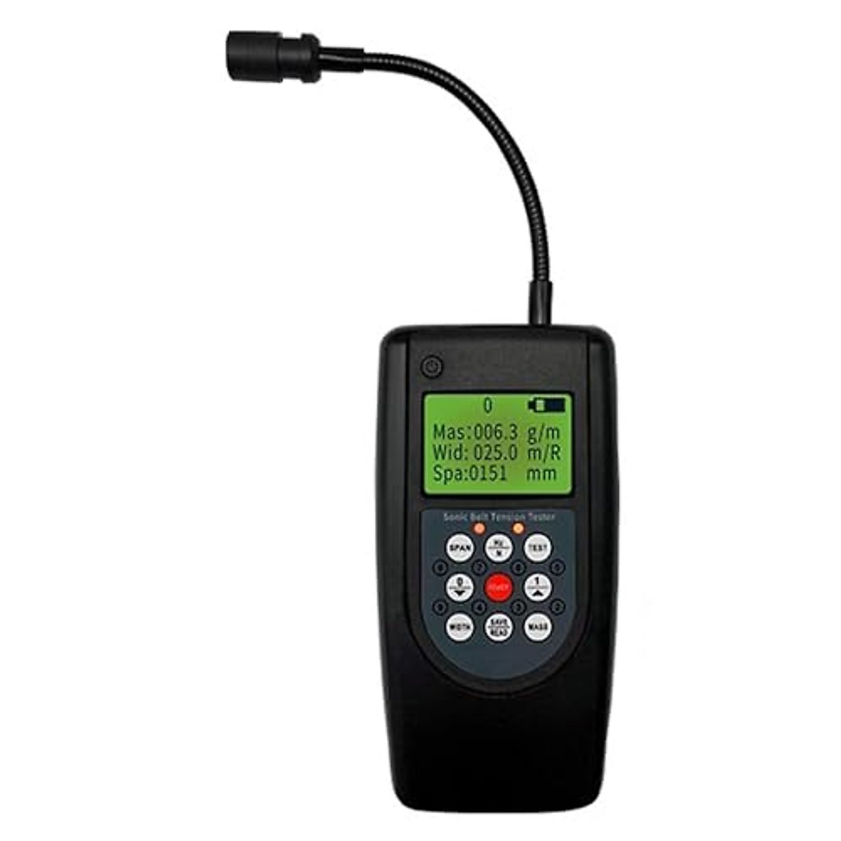 Sonic Belt Tension Meter, Acoustic Tensionmeter, with LCD Backlit Display, Frequency Range 10Hz-680Hz, with Adjustable Direction Probe, for Multi-Ribbed V Belts